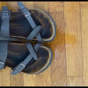 Birkenstock | Shoes | Birkenstock Toe Loop Sandals Brown Leather 38 ...